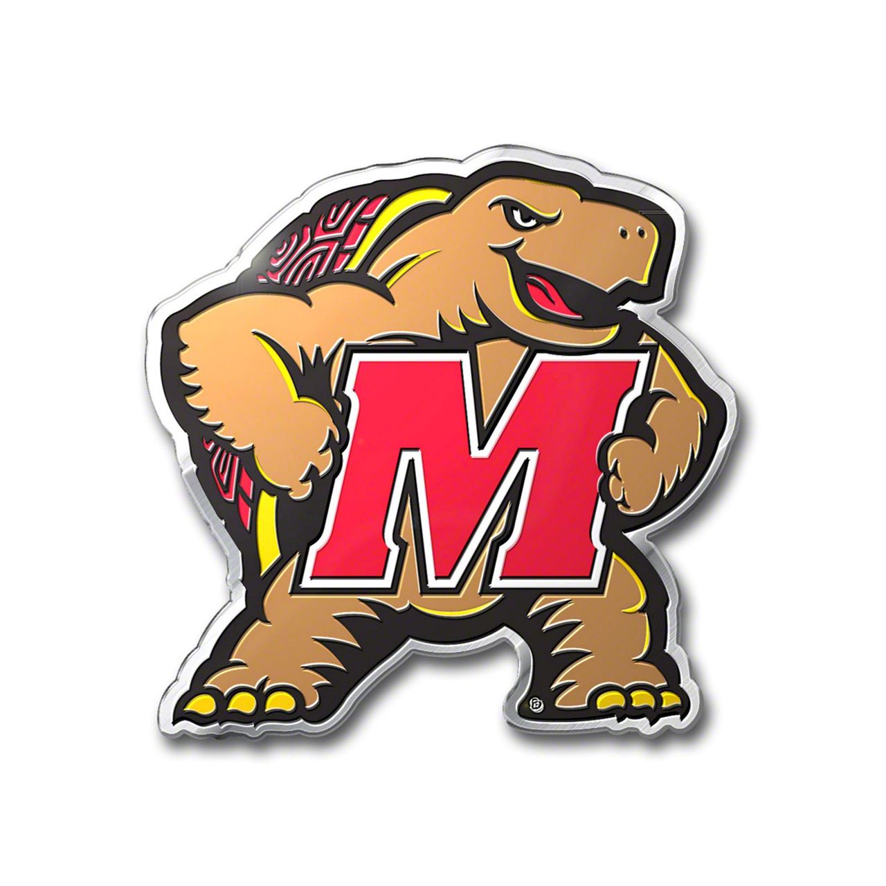 Mustang University of Maryland Embossed Emblem; Tan and Red (Universal ...