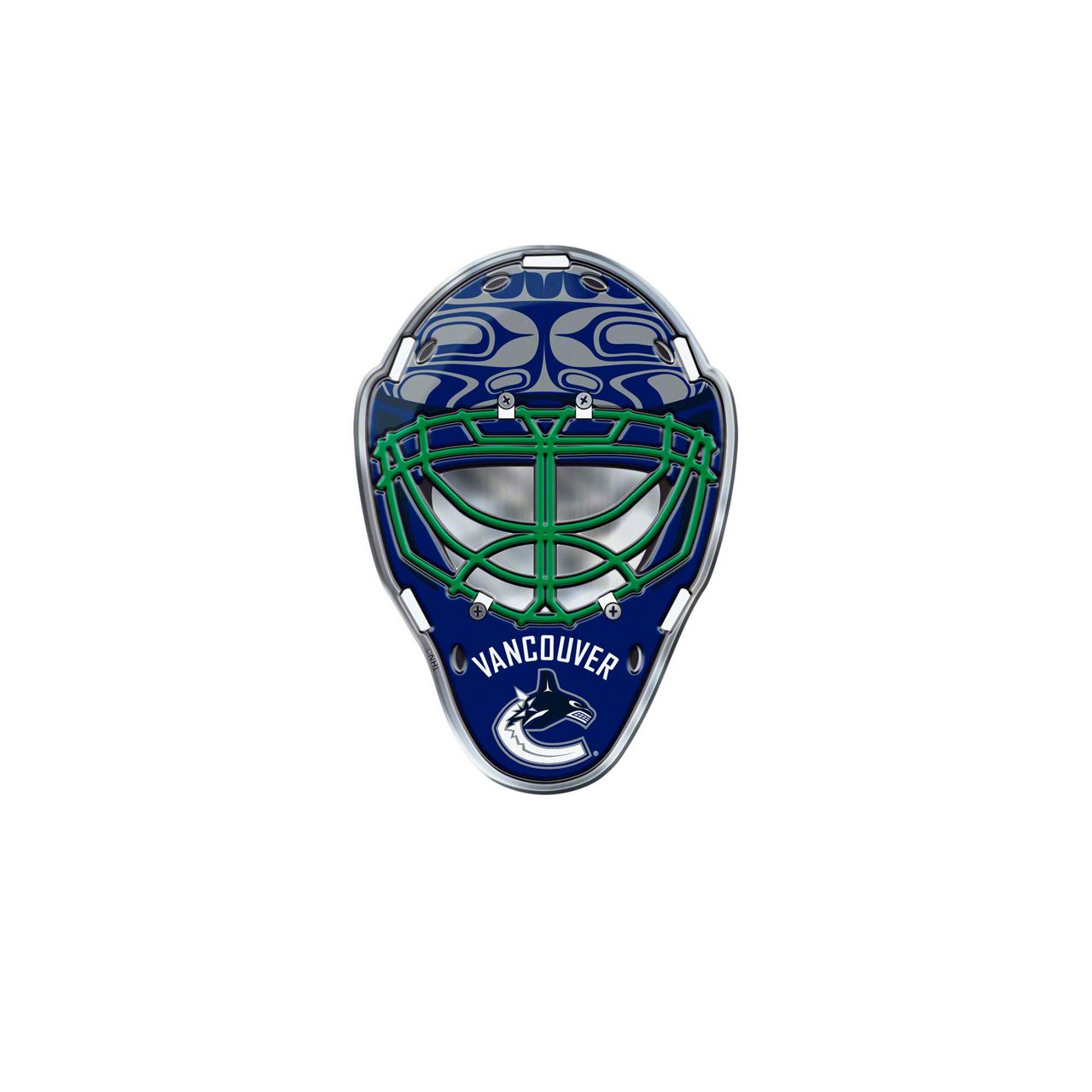 Mustang Vancouver Canucks Embossed Helmet Emblem; Royal (Universal ...
