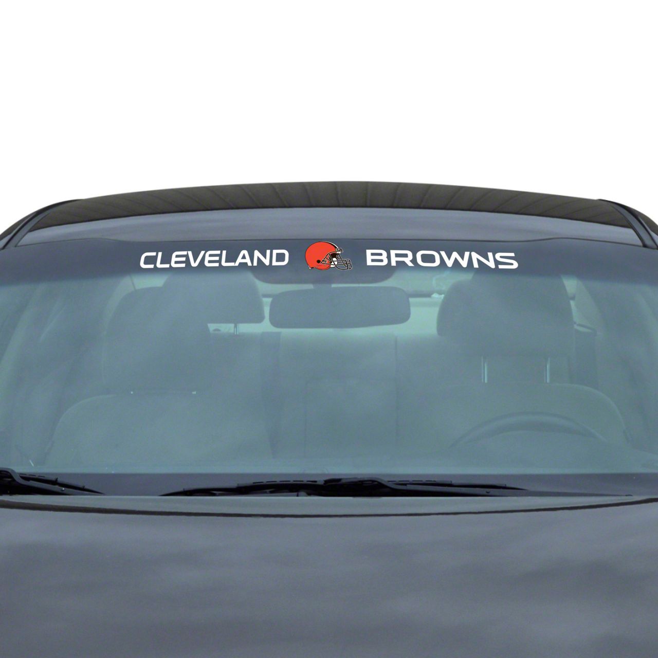 Mustang Windshield Decal with Cleveland Browns Logo; White (Universal ...