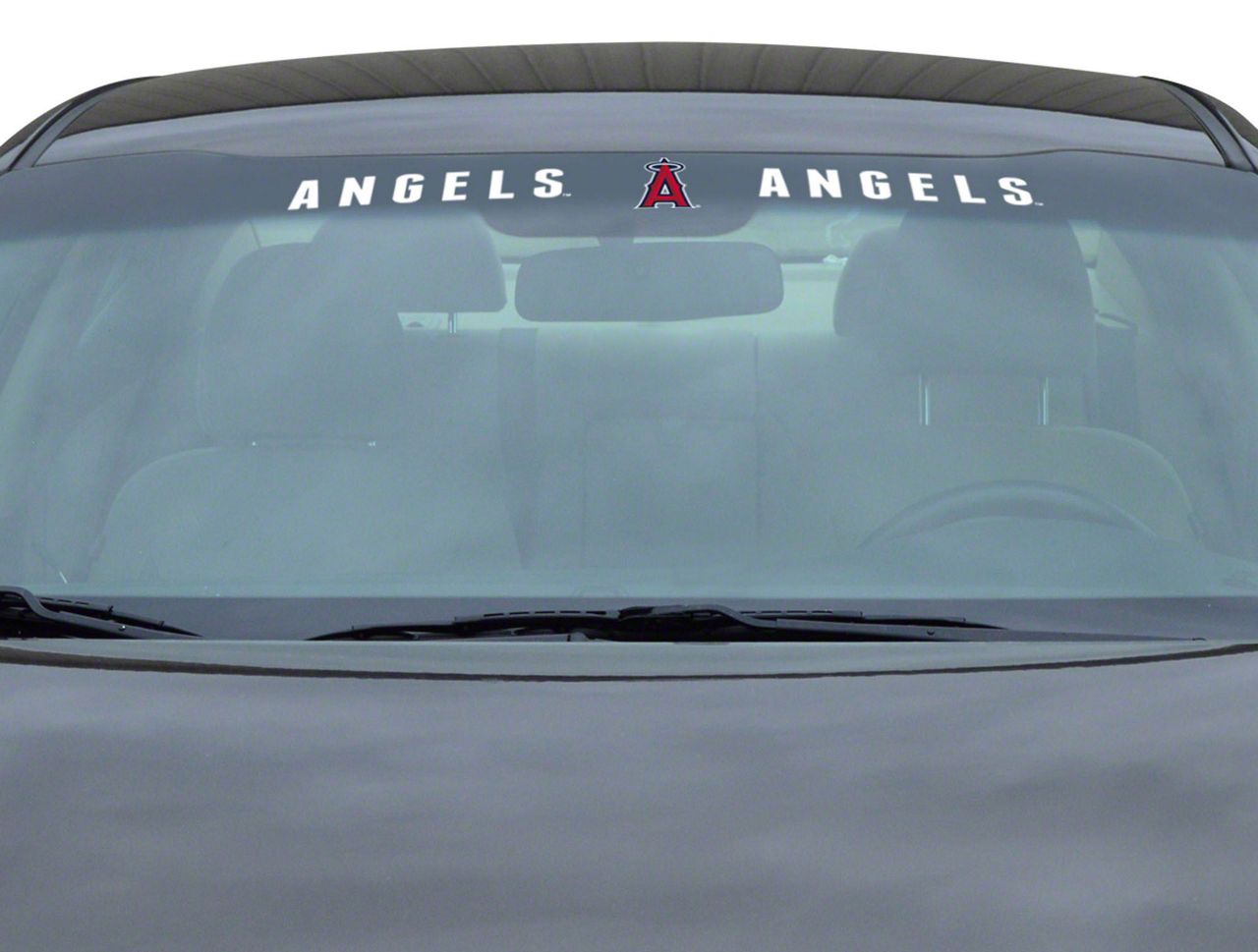 Mustang Windshield Decal with Los Angeles Angels Logo; White (Universal ...