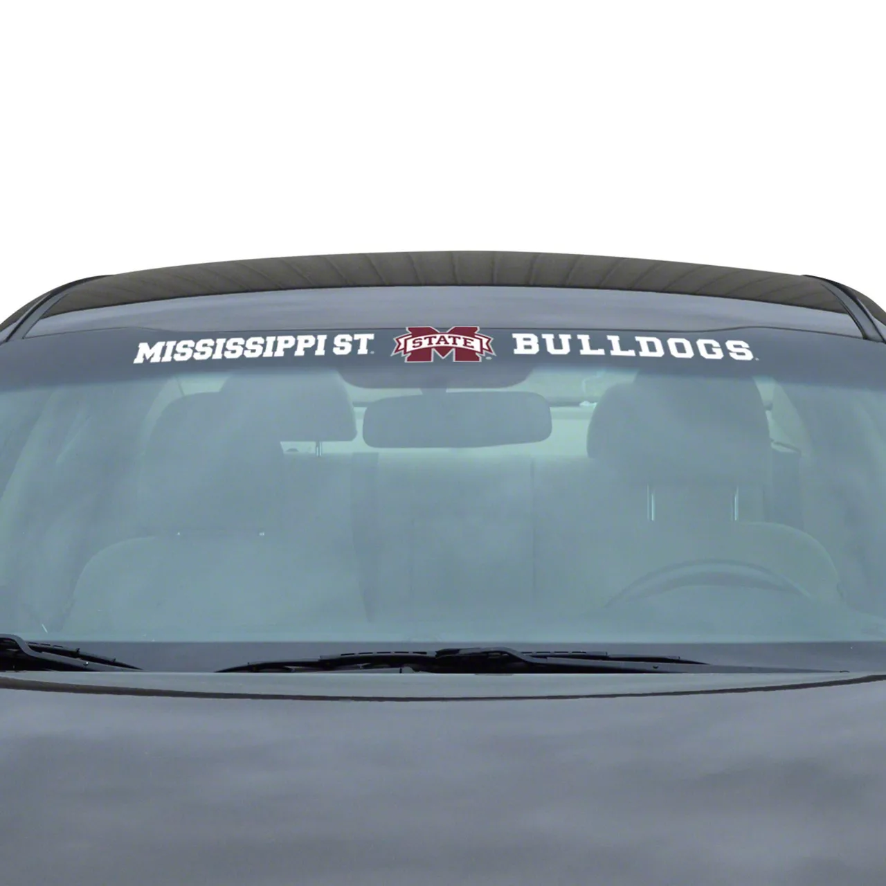 Mustang Windshield Decal with Mississippi State University Logo; White ...