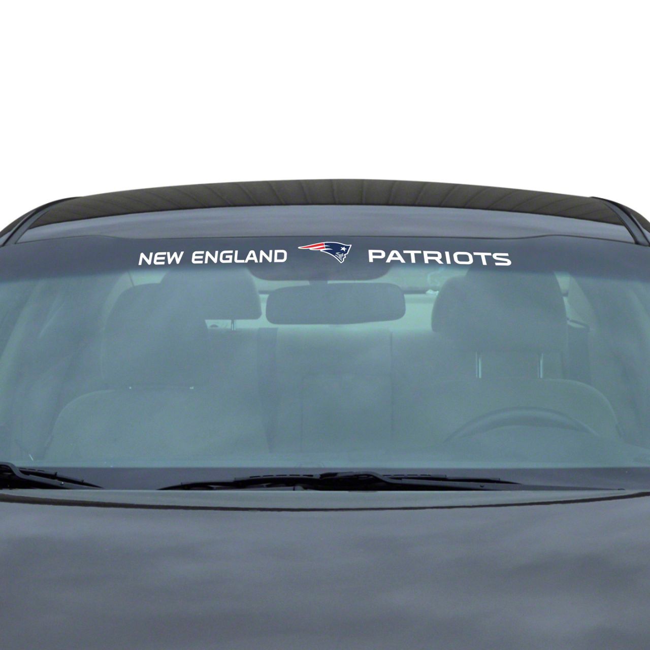 Mustang Windshield Decal with New England Patriots Logo; White ...
