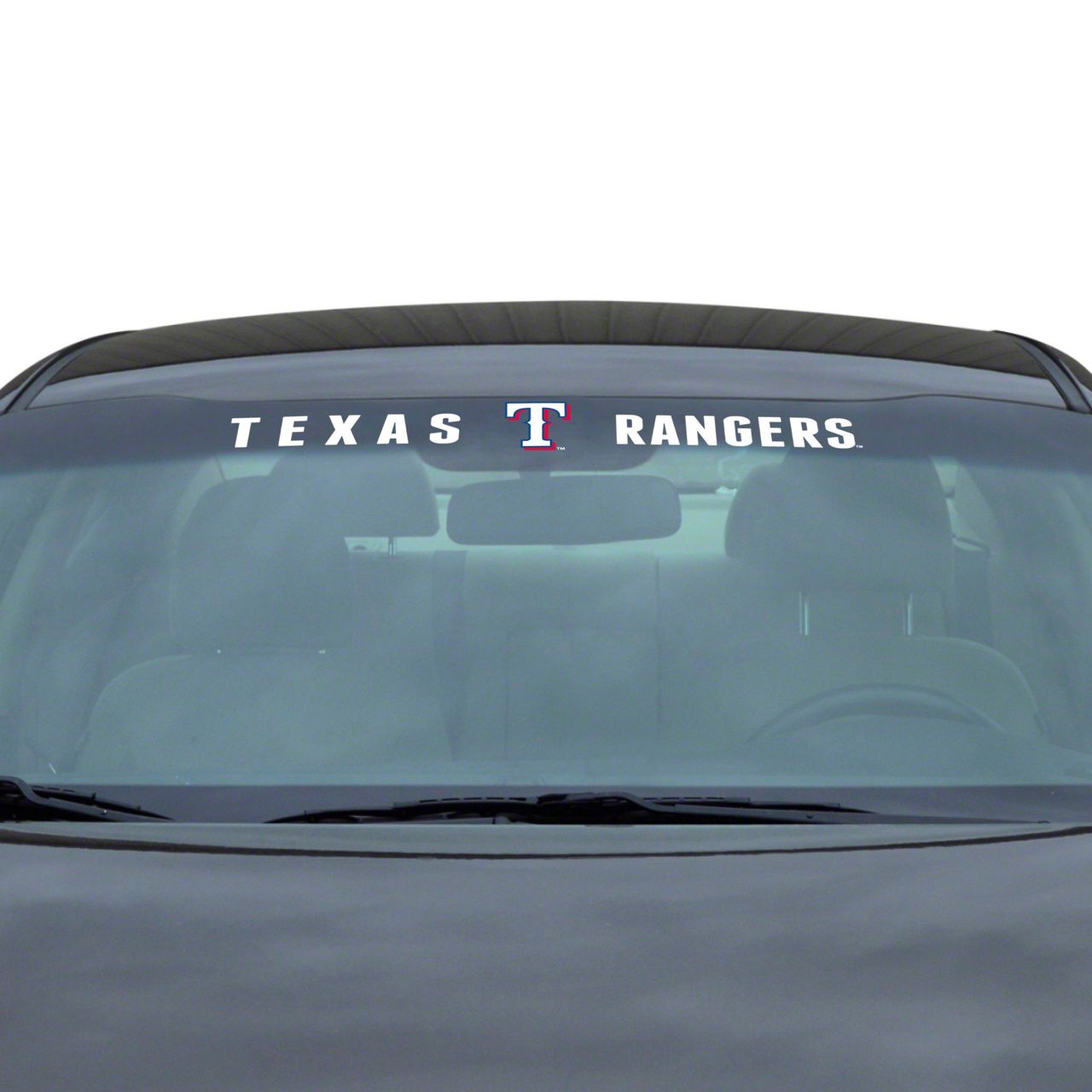 Mustang Windshield Decal with Texas Rangers Logo; White (Universal ...