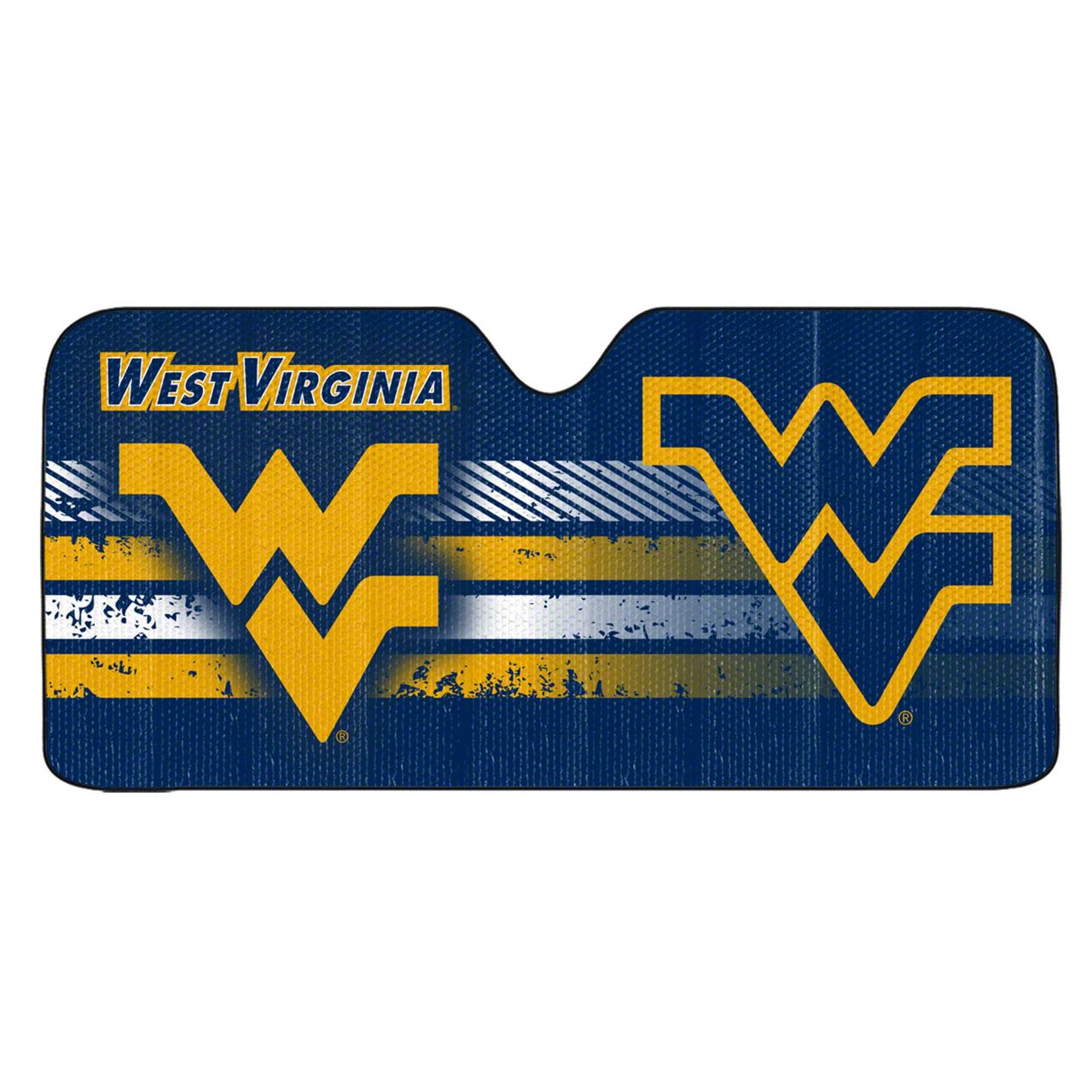 Mustang Windshield Sun Shade with West Virginia University Logo; Navy ...