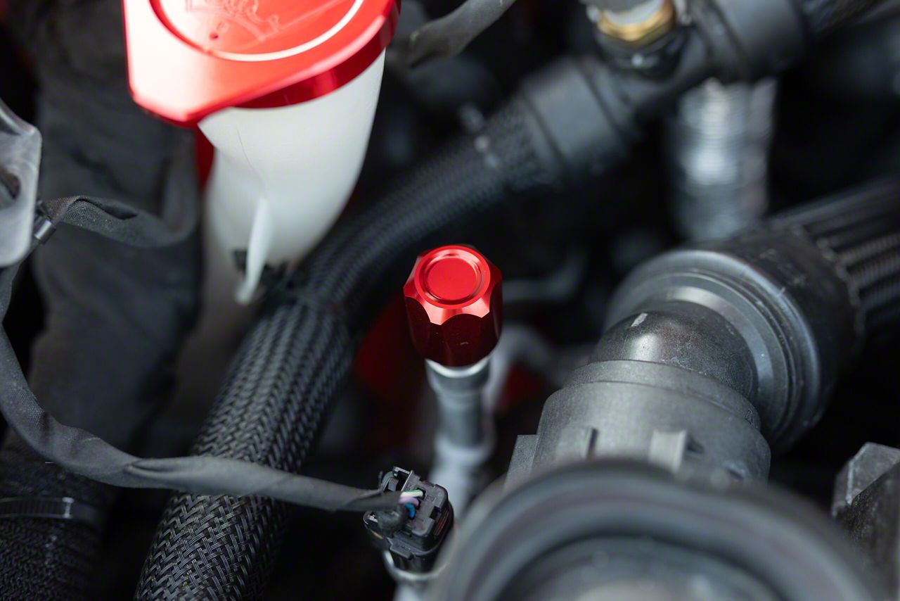Fathouse Performance Mustang Billet AC Line Cap Kit; Red FP-ACCK-RED ...