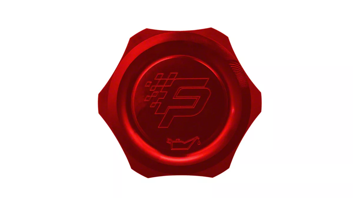 Fathouse Performance Mustang Billet Oil Cap; Red FP-OC-RED-G1 (11-17 Mustang GT, EcoBoost, V6 ...