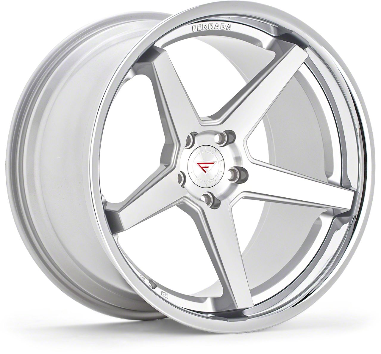 Ferrada Wheels Camaro FR3 Machine Silver with Chrome Lip Wheel; 20x10 ...