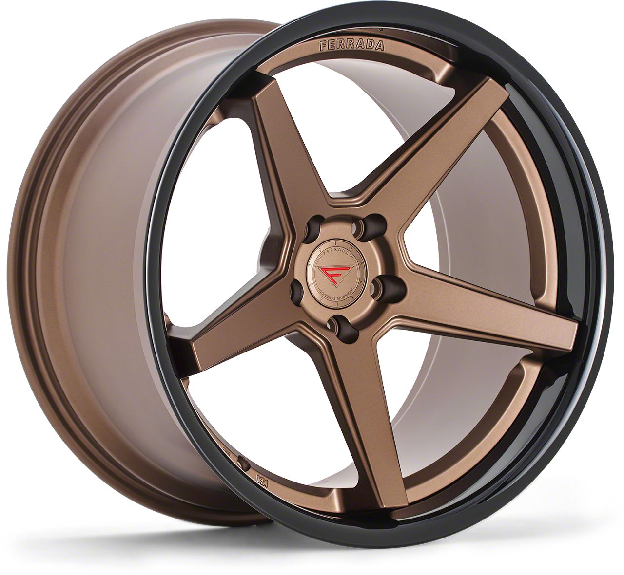 Ferrada Wheels Camaro FR3 Matte Bronze with Gloss Black Lip Wheel; Rear ...
