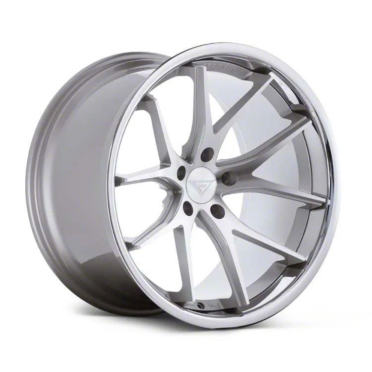 Ferrada Wheels Mustang FR2 Machine Silver with Chrome Lip Wheel; 22x9 ...