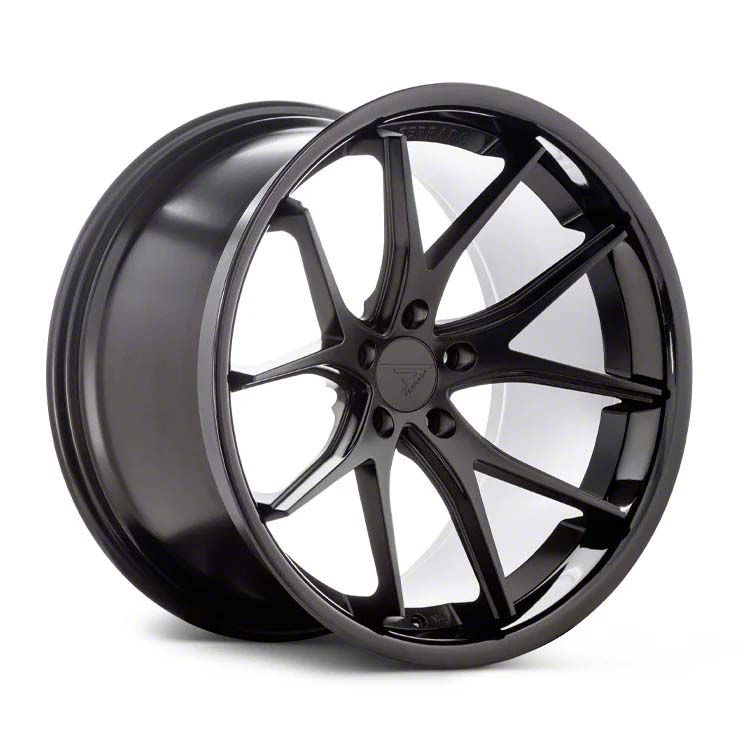 Ferrada Wheels Mustang FR2 Matte Black with Gloss Black Lip Wheel; 19x8 ...