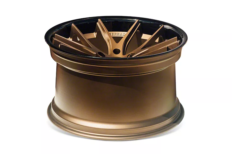 Ferrada Wheels Camaro FR2 Matte Bronze with Gloss Black Lip Wheel; 19x8 ...
