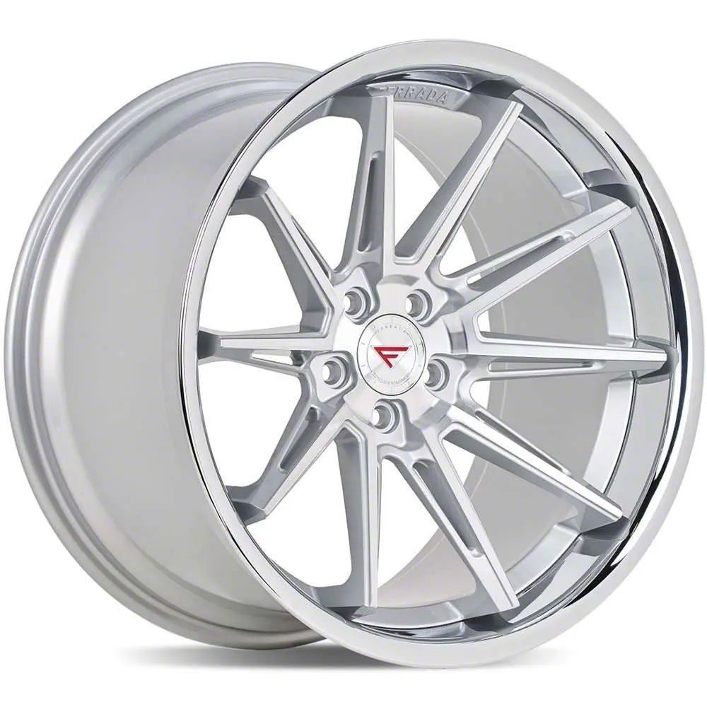 Ferrada Wheels Charger CM2 Machine Silver with Chrome Lip Wheel; 22x9.5 ...
