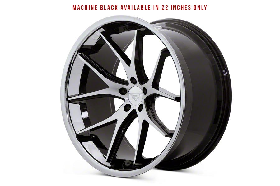 Ferrada Wheels Charger FR2 Machine Black with Chrome Lip Wheel; 20x9 ...