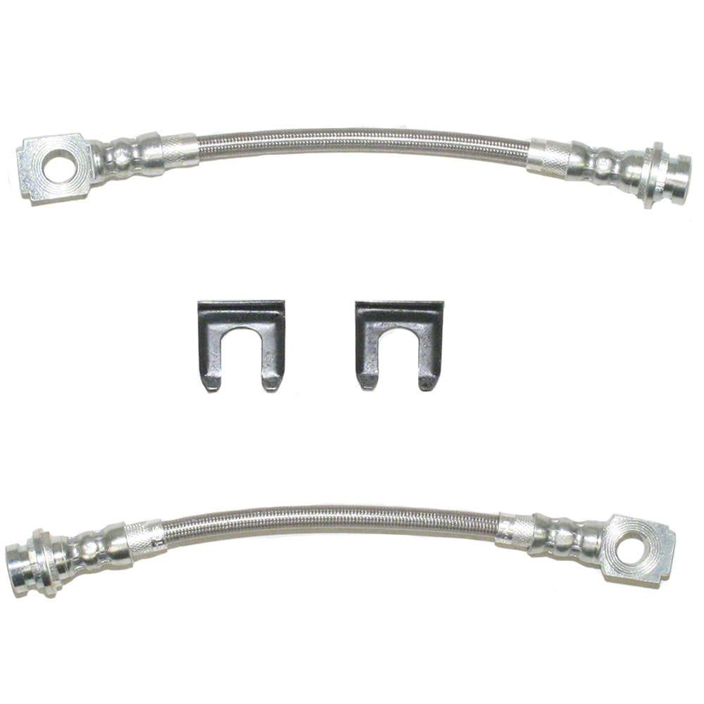 Fine Lines Camaro Braided Stainless Caliper Brake Hose Kit; Rear ...