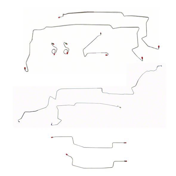 Fine Lines Mustang Complete Brake Line Kit; Steel CBK0081OM (87-93 ...