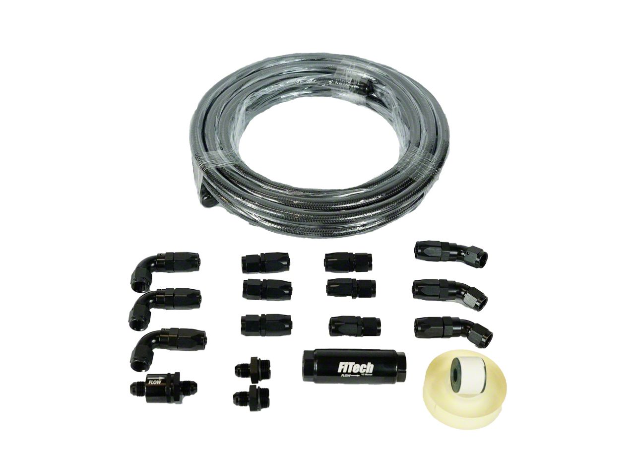 FiTech Fuel Injection Universal AM Stainless Steel Hose Kit with 10 ...