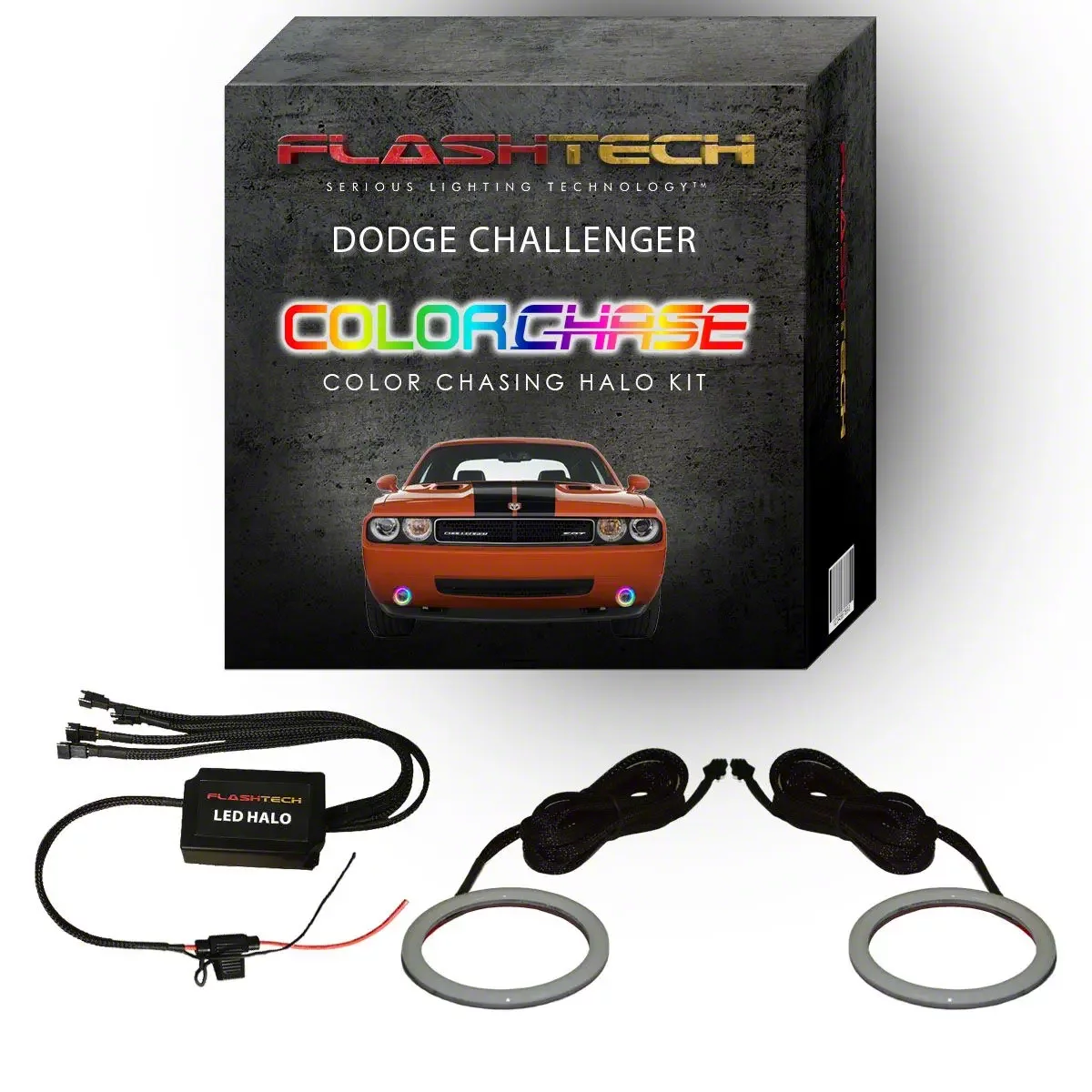 Flashtech Challenger ColorChase Halo Fog Light Kit; RGB DO-CL0814-CCF ...