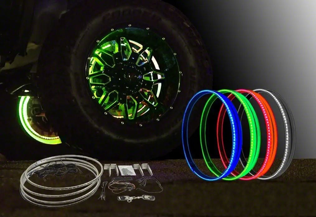 Flashtech Corvette V.3 Fusion Color Change RGB LED Wheel Light Kit; 15 ...