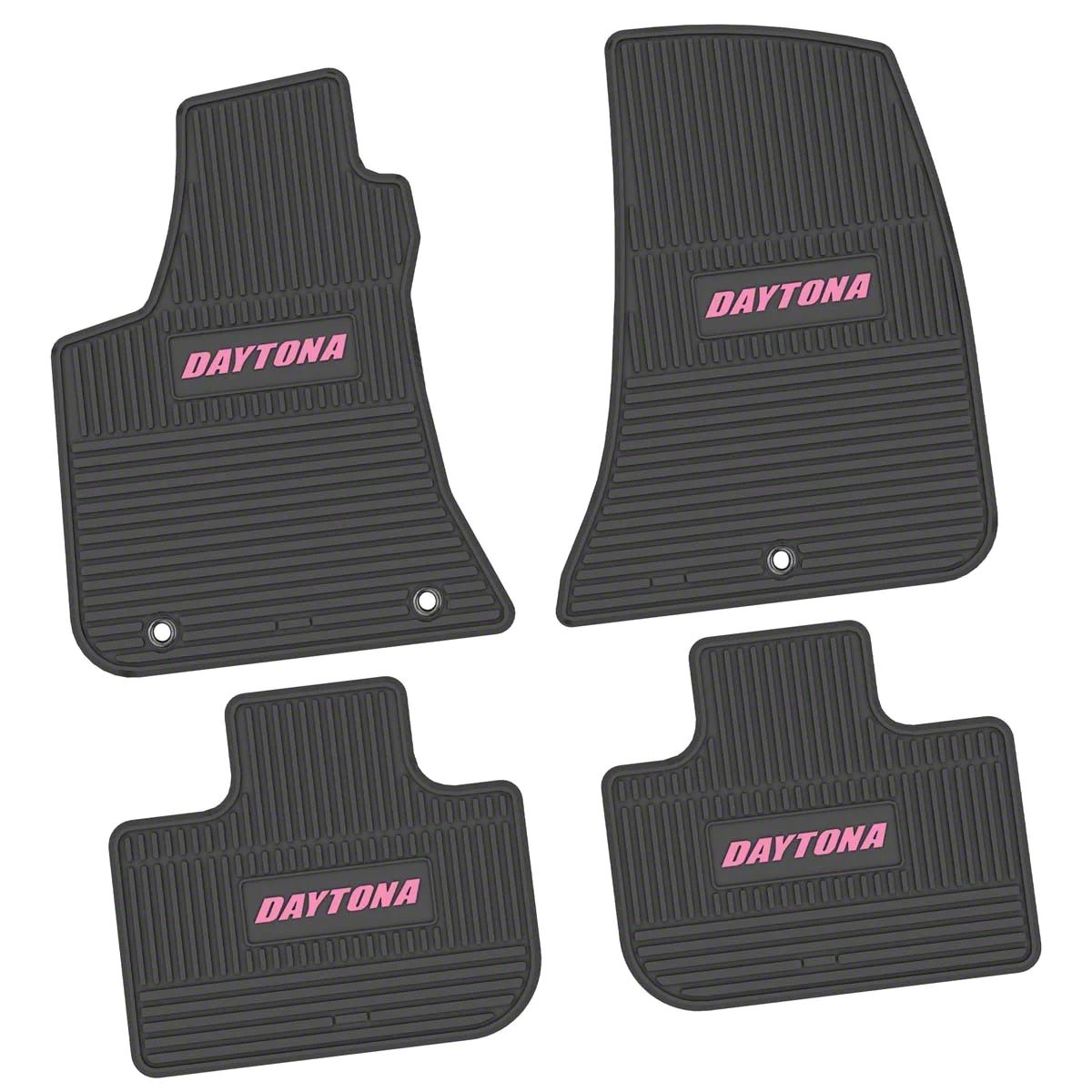 Charger Factory Floorpan Fit Custom Vintage Scene Front and Rear Floor Mats with Orange Daytona Insert Black 11 23 RWD Charger Free Shipping