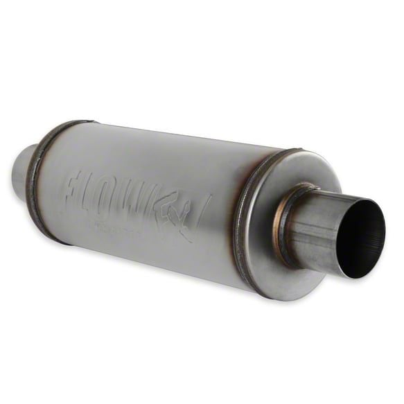Flowmaster Challenger FlowFX Round Muffler; 3-Inch Inlet/3-Inch Outlet ...