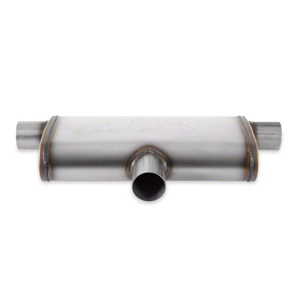 Flowmaster Challenger FlowFX Transverse Oval Muffler; 2.50-Inch Inlet/2 ...
