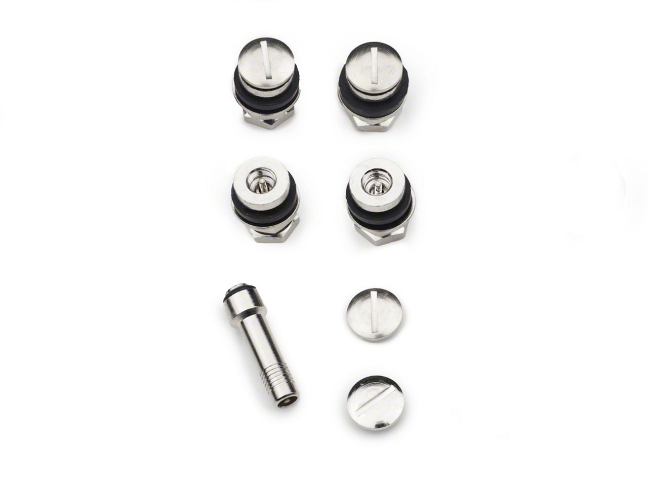 Mustang Flush Mount Valve Stems; Set of 4 (Universal; Some Adaptation ...