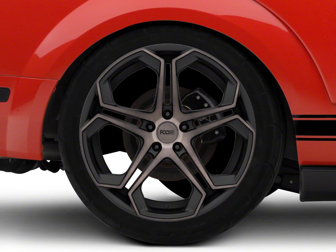 Foose Mustang Impala Matte Black Machined Wheel; Rear Only; 20x10.5 ...