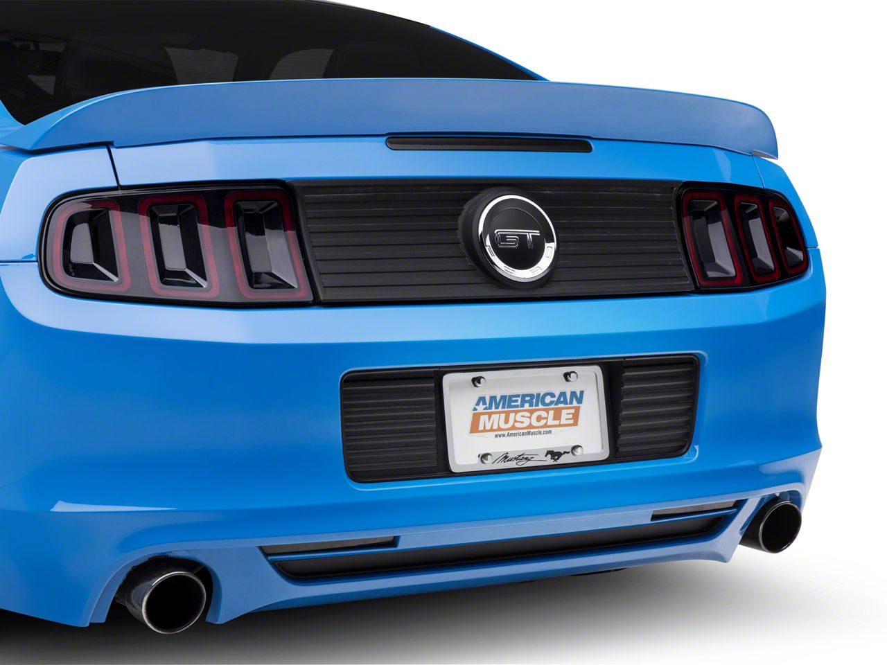 Ford Mustang License Plate Frame; Black Pony with Black Mustang Script ...