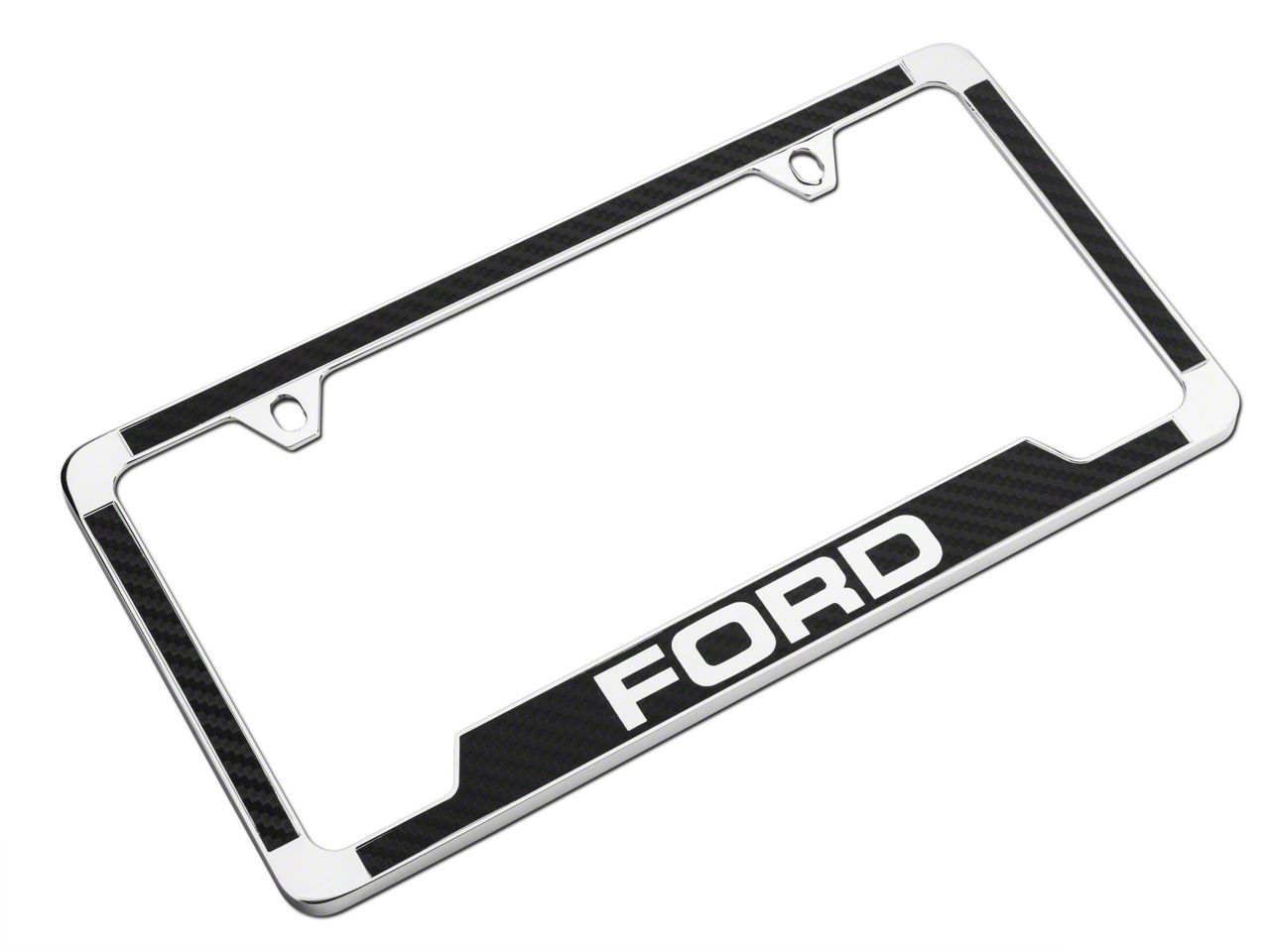 Ford Mach-E License Plate Frame; Carbon Fiber Vinyl Insert FOLFCF-K ...