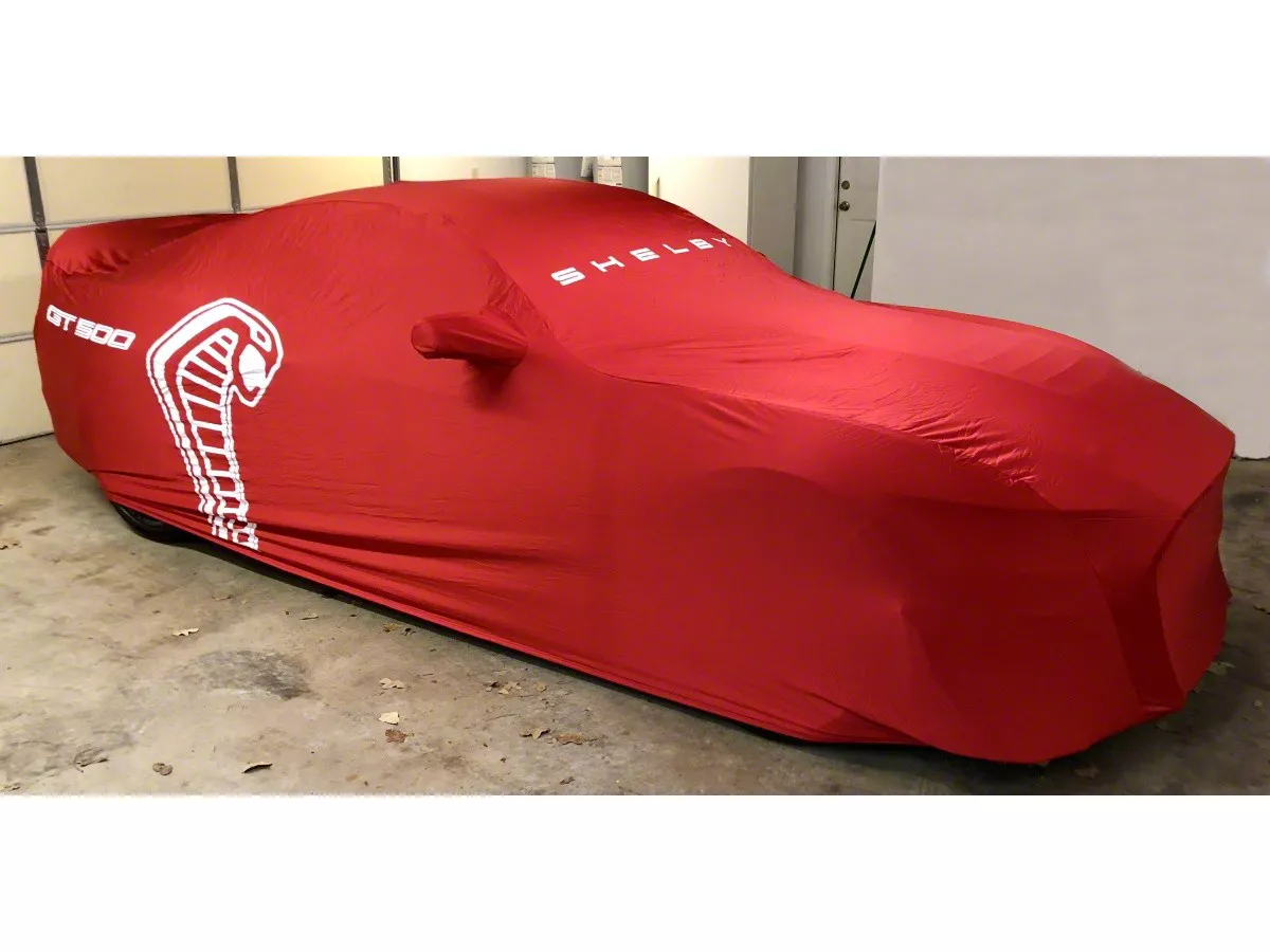 Ford Mustang Indoor Full Car Cover; Red VLR3Z-19A412-H (20-22 Mustang ...