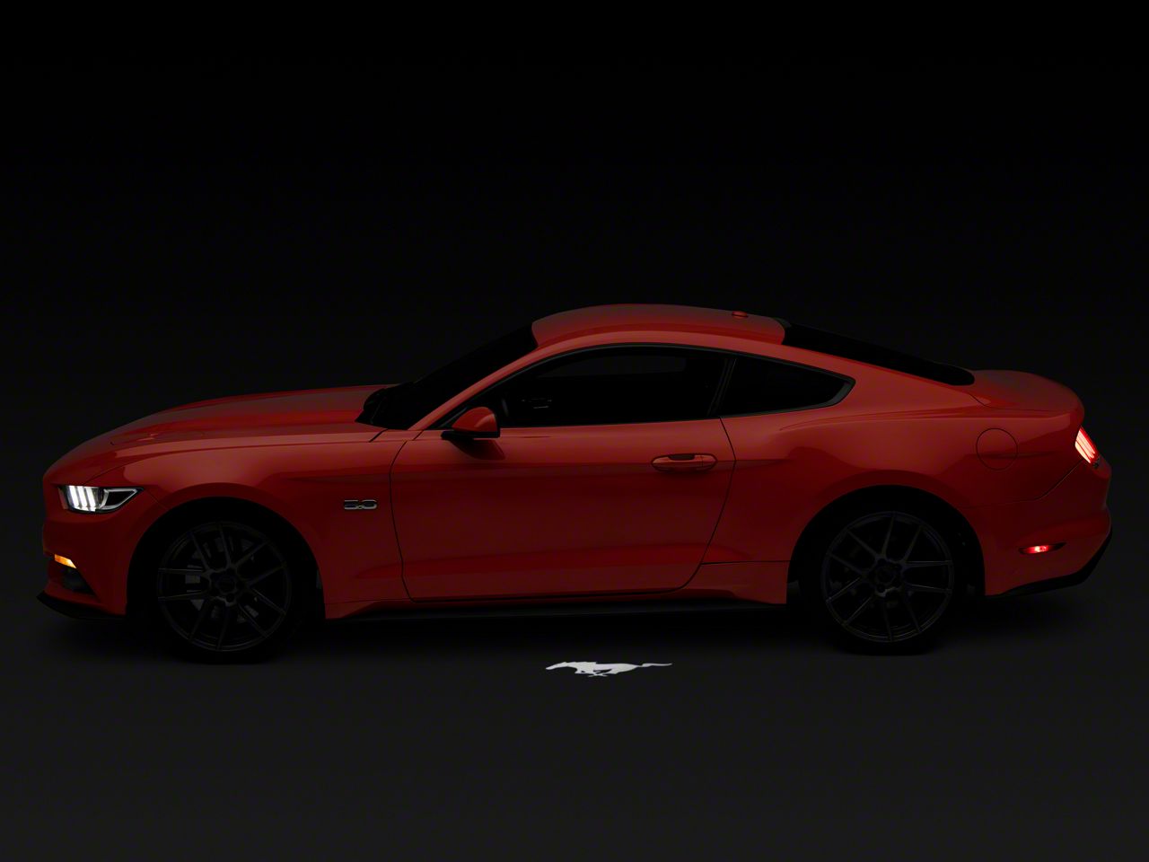 Ford Mustang Pony Puddle Light; Driver Side FR3Z-13B375-D (15-23 ...