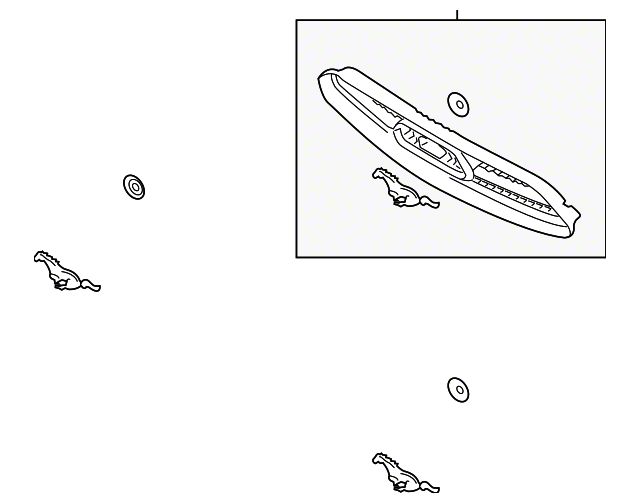 Ford Mustang Upper Grille FR3Z-8200-CA (15-17 Mustang GT, EcoBoost, V6 ...