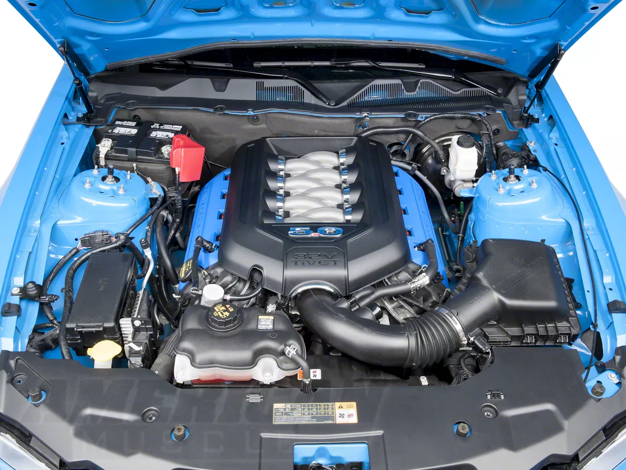 Ford Performance Mustang Coil Covers with Powered By Ford Logo; Blue M ...