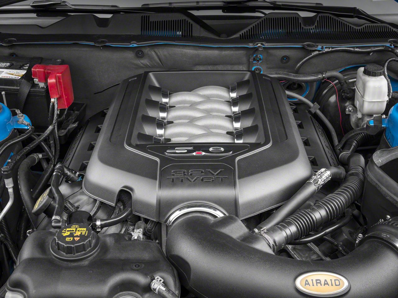 Ford Performance Mustang Coil Covers with Powered By Ford Logo; Black M ...