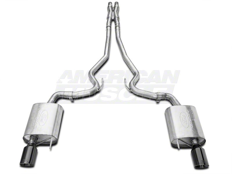 Ford Performance Mustang Touring Cat-Back Exhaust with Black Chrome ...