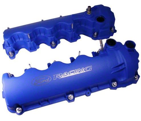 Ford Performance Mustang Laser Etched Valve Covers; Blue M-6582-FR3VBL ...