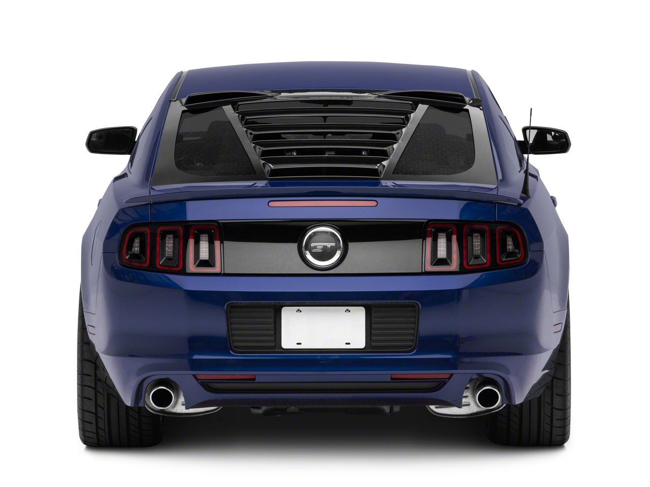 Mustang Tekno 1 Rear Window Louvers; Gloss Black (05-14 Mustang Coupe ...