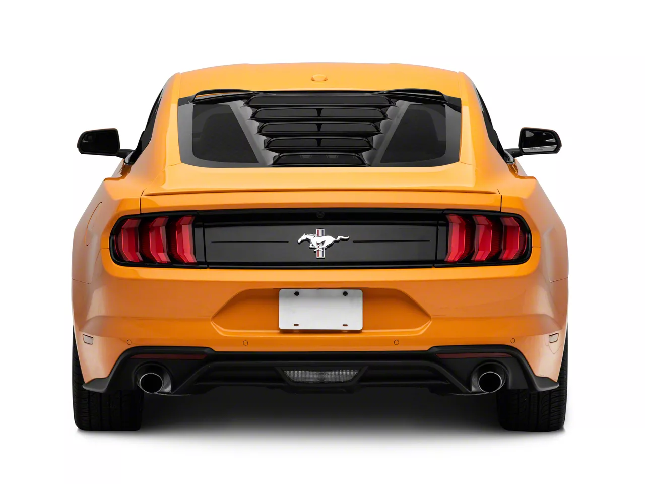Mustang Tekno 1 Rear Window Louvers; Gloss Black (15-25 Mustang ...