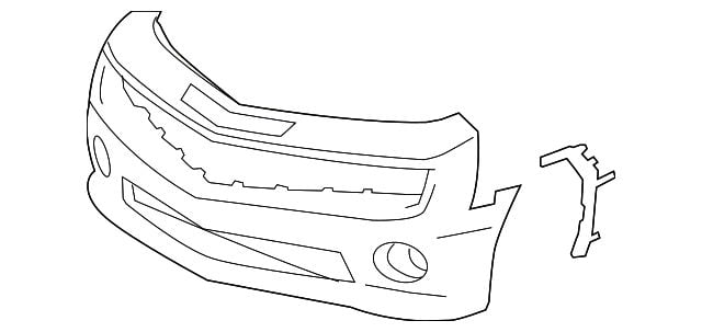 GM Camaro Bumper Cover; Front; Without Tow Hook; Primered 92236547 (10 ...