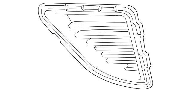 GM Camaro Bumper Insert; Front Right; Outer Grille; With Chrome Insert ...