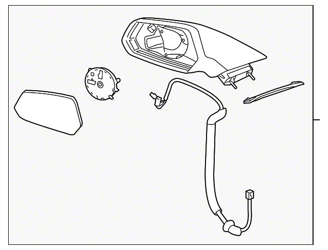 GM Camaro Door Mirror Set; Right; Power; Non-Heated; Without Auto ...