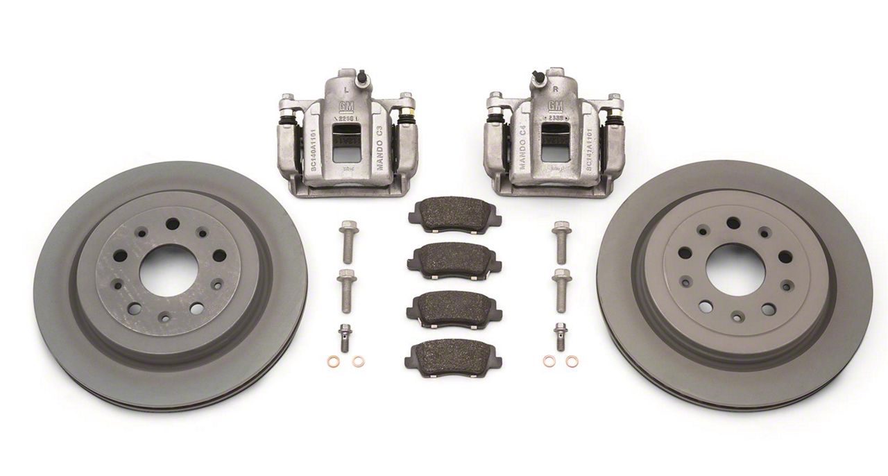 GM Camaro Drag Race Rear Brake Kit; Natural Calipers 84396515 (16-23 ...