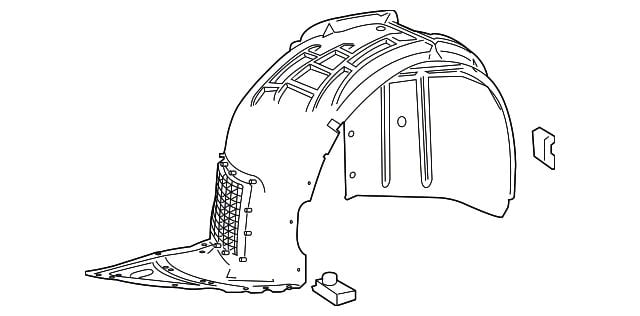 GM Camaro Fender Liner; Left; Standard Cooling 84169274 (16-23 Camaro ...