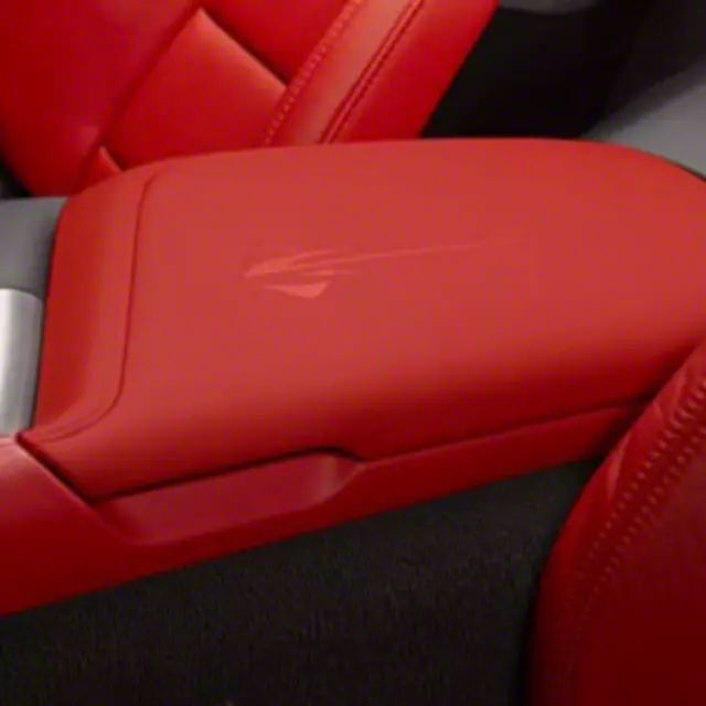 GM Corvette Center Console Armrest Lid with Stingray Logo; Red 84539786 ...