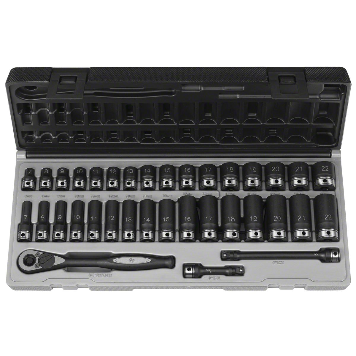 Grey Pnuematic Universal AM 3/8-Inch Drive Standard and Deep Length ...