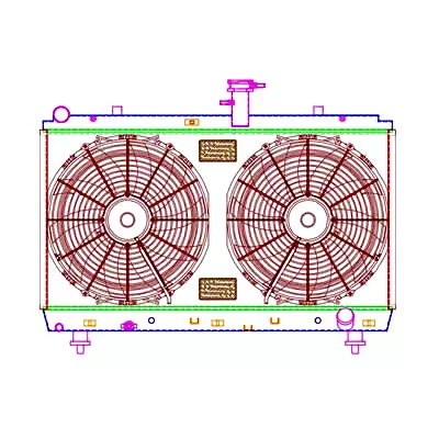 Griffin Radiators Camaro ComboUnit DownFlow Radiator; 2-Row CU-70304 ...
