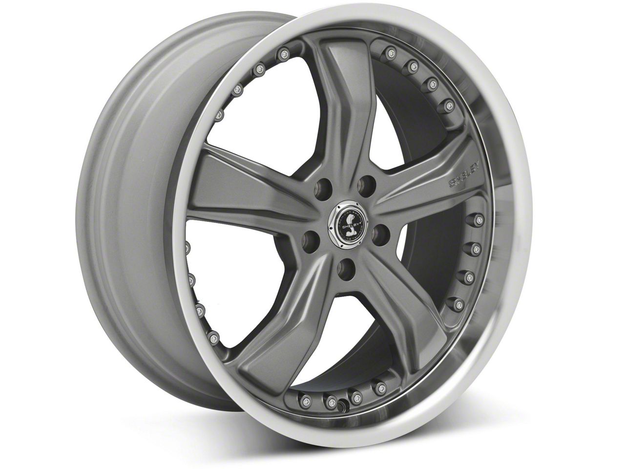 Shelby Mustang Razor Gunmetal Wheel; 20x9; 24mm Offset SB198S2966 (05 ...