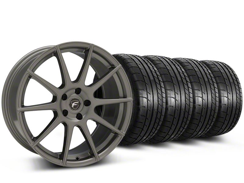 Mustang Forgestar CF10 Monoblock Gunmetal Wheel and Mickey Thompson ...