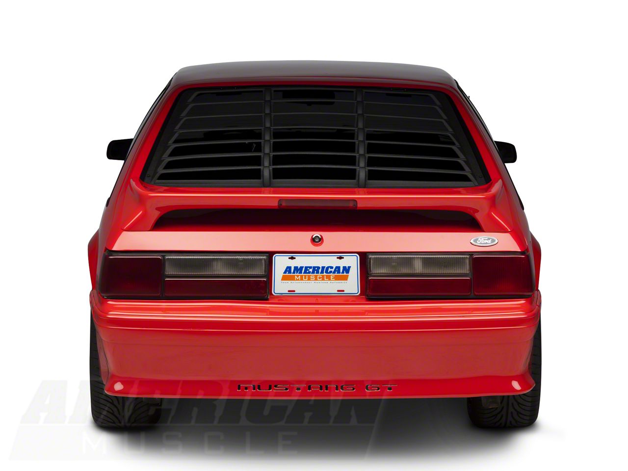 Mustang ABS Rear Window Louvers; Textured Black (79-93 Mustang ...