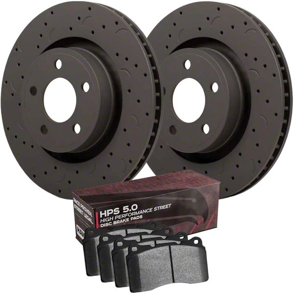 Hawk Performance Corvette Talon Cross-Drilled and Slotted Brake Rotor ...
